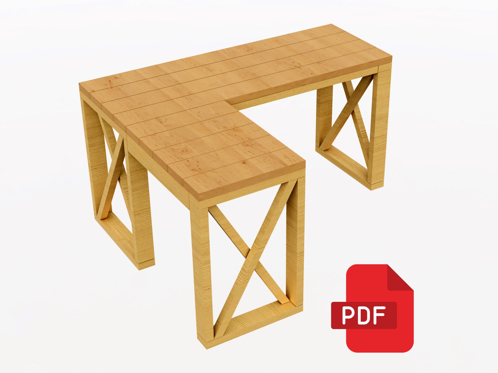 Corner Desk Build Plans Farmhouse Desk Plans Digital Download - Etsy Canada