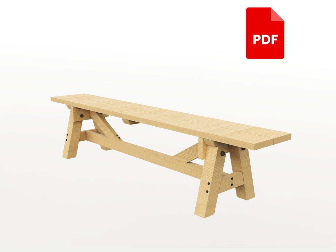 Simple Outdoor Furniture Plans, Simple Bench Plans - Etsy