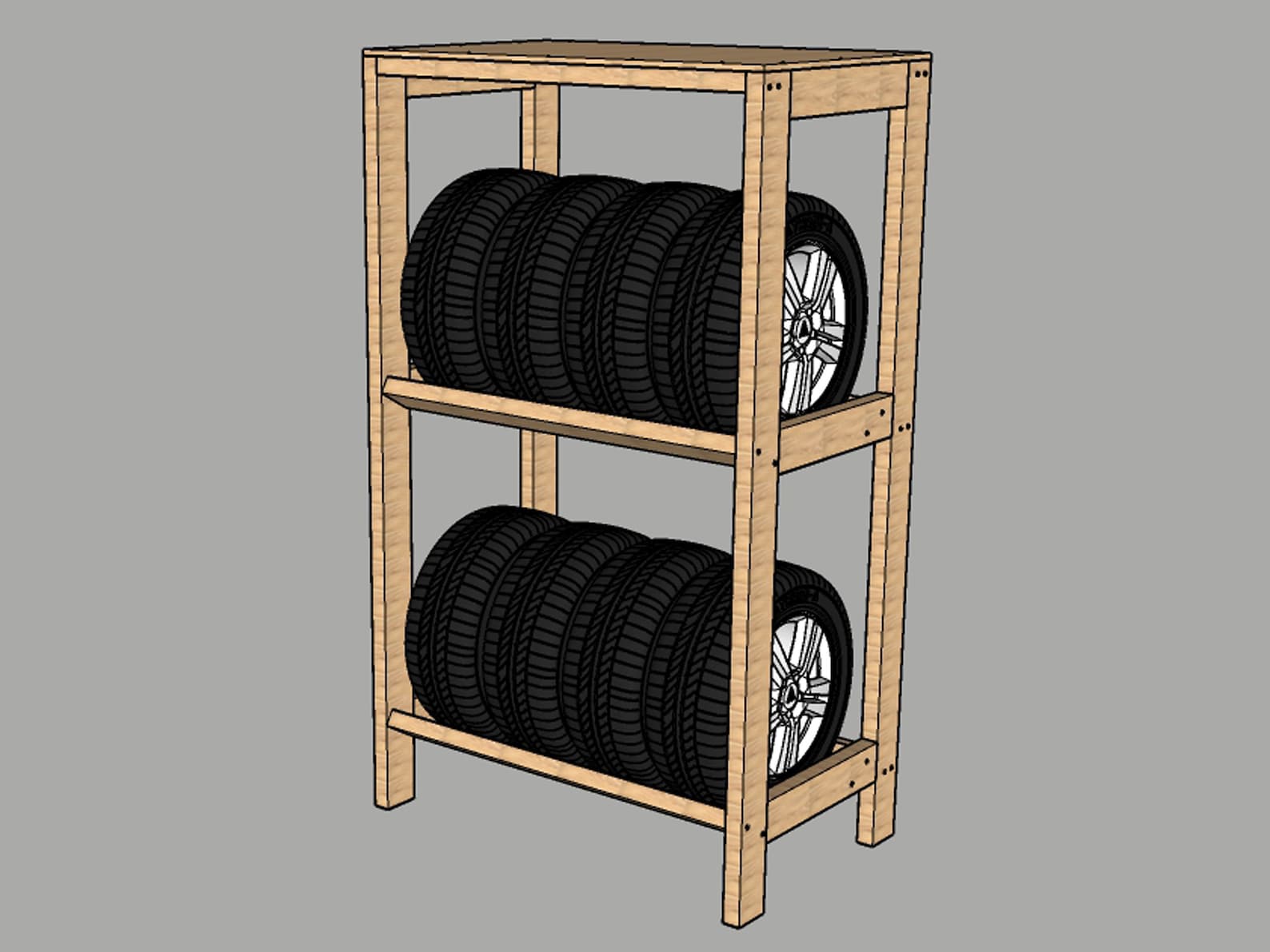 Tire Storage Rack Build Plan | DIY Tire Storage Rack Plans | Garage ...