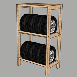 Tire Storage Rack Build Plan | DIY Tire Storage Rack Plans | Garage ...