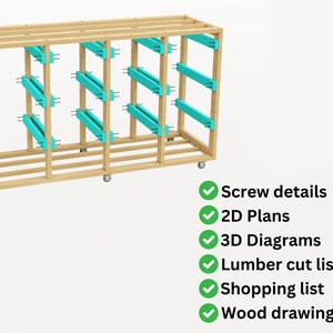 Rolling Storage Rack Plans | 27 Gallon Tote Organizer | 4x3 Garage ...