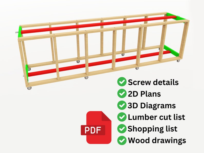 Rolling Garage Storage Shelves Plan | Horizontal Storage Rack | 27 ...