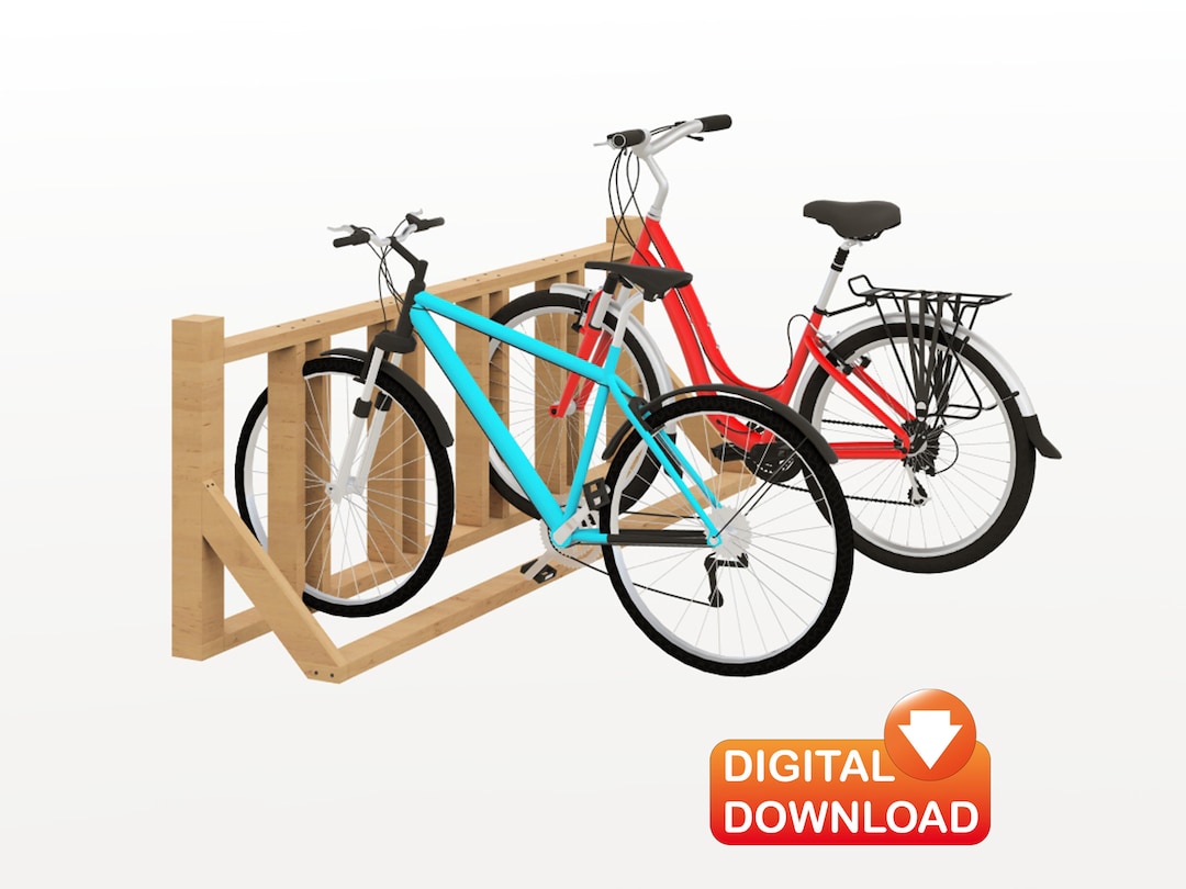 DIY Bicycle Storage Rack Plans | Bike Organizer - Digital Download - Etsy