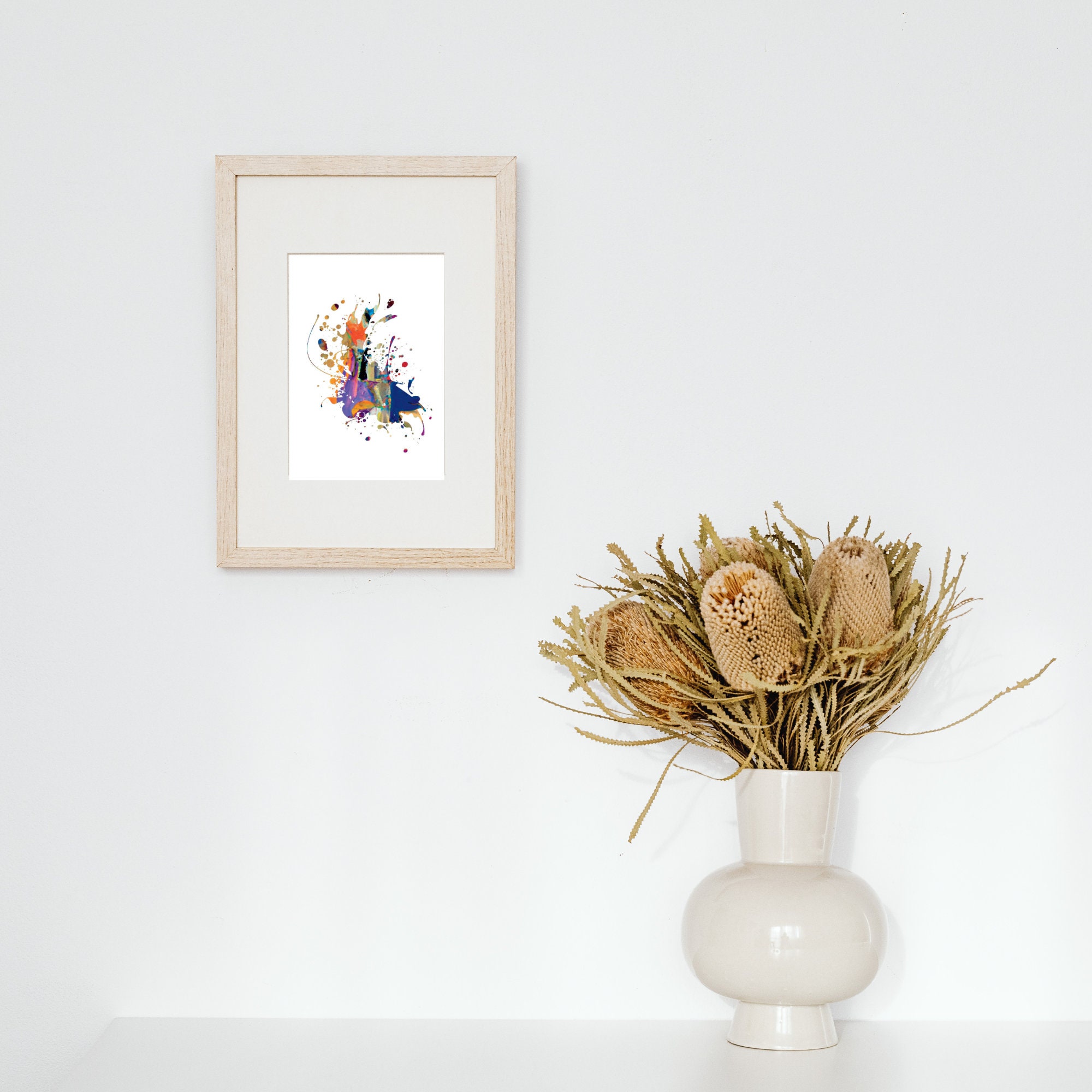 Colorful Minimalist Elegant Abstract Art , Wall Art Abstract , Splash ...