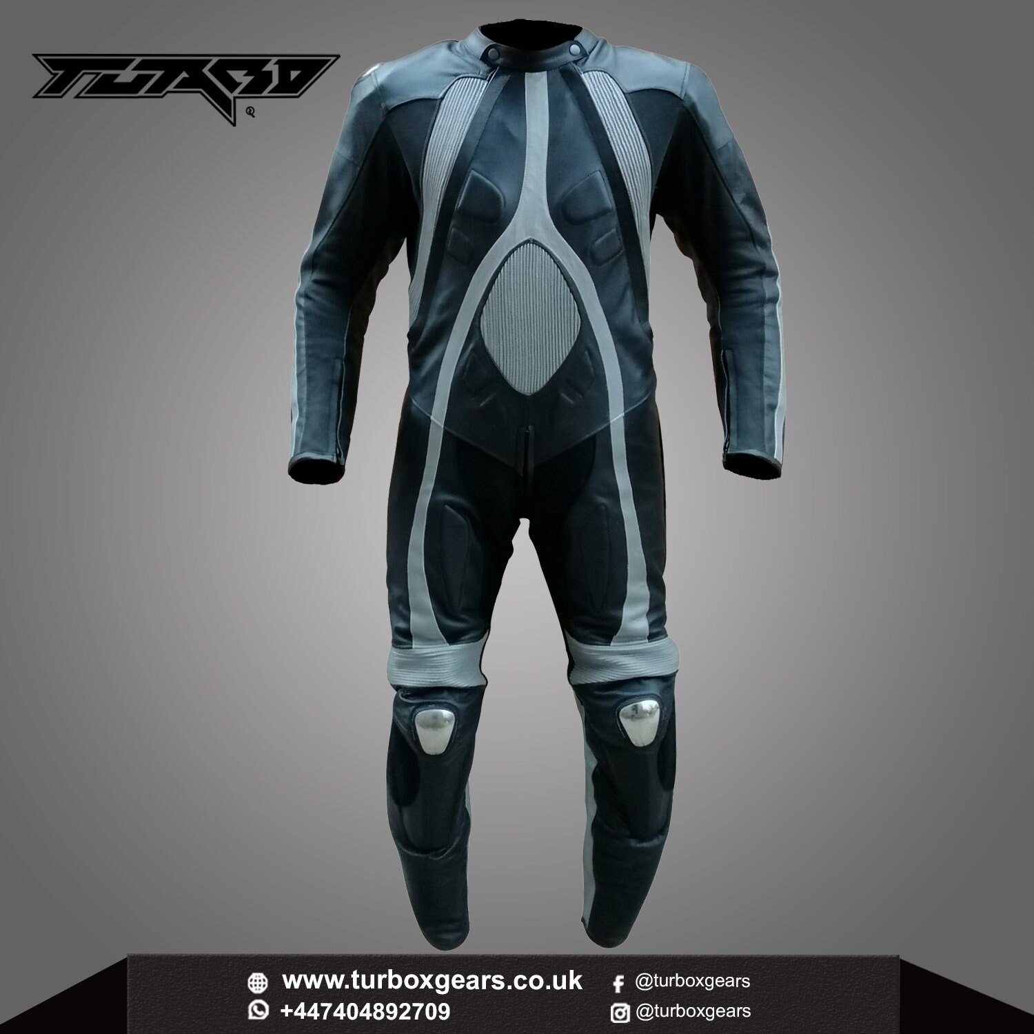 New Eight Pack Gay Bluf Padded One Piece Motorbike Racing Leather ...