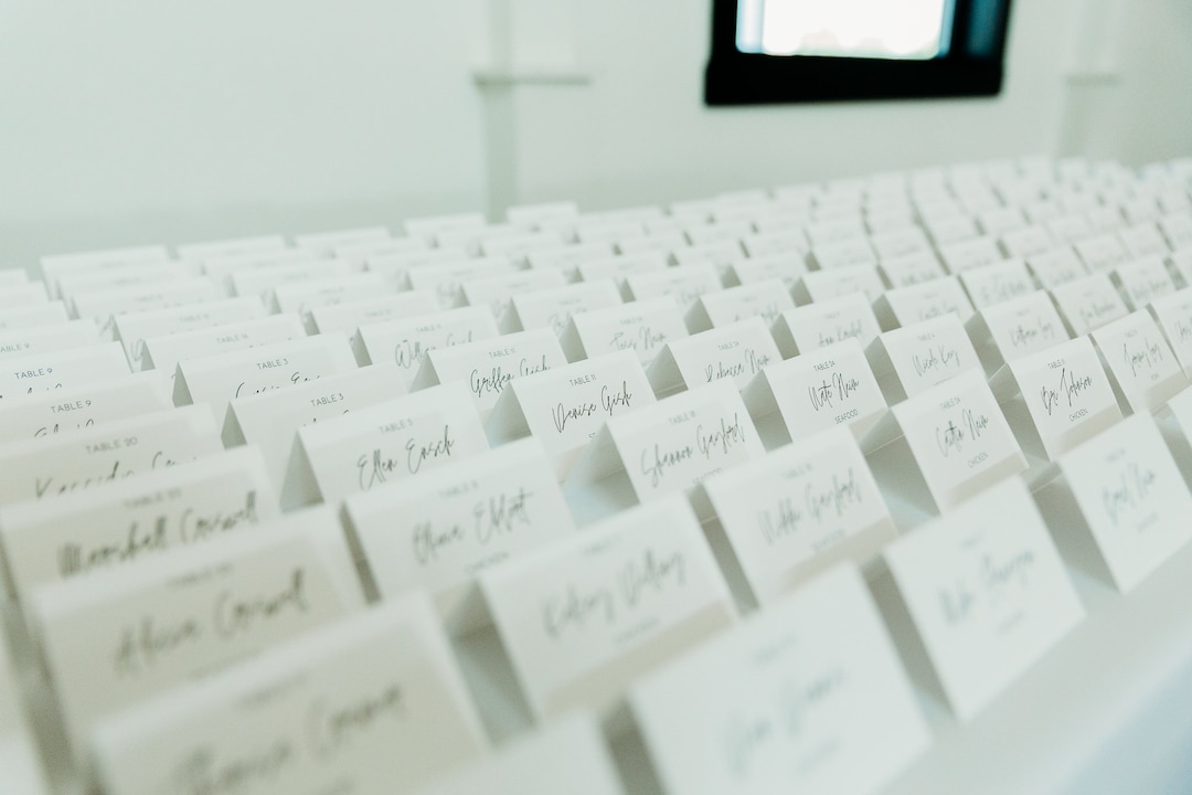 Minimalist Modern Wedding Seating Cards, Wedding Place Cards - Etsy