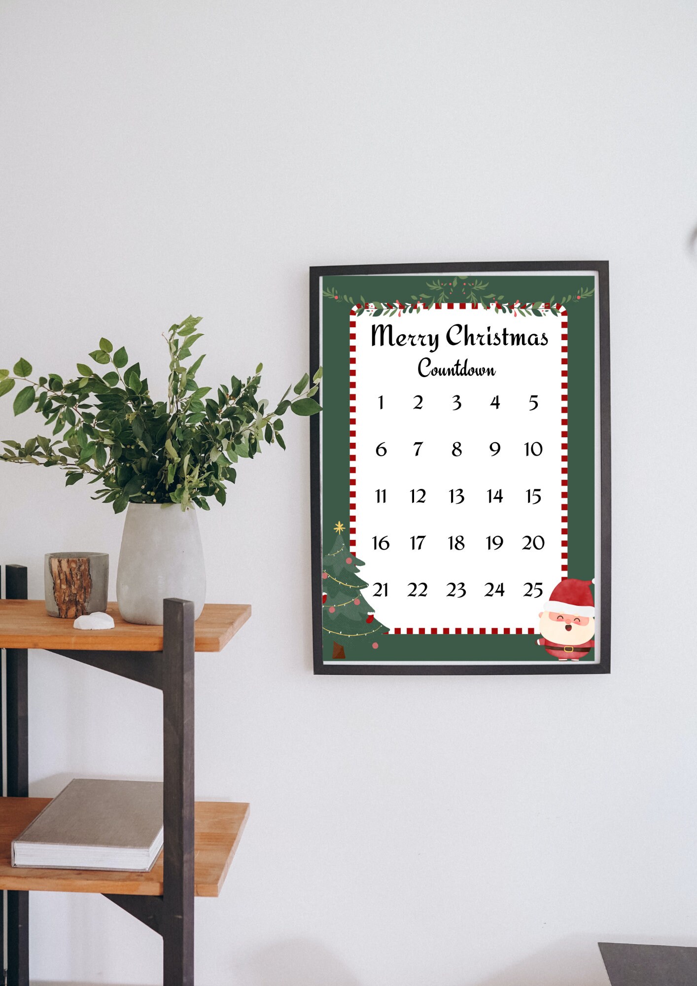 Christmas Countdown Advent Calendar Printable PDF Ready to Print at ...