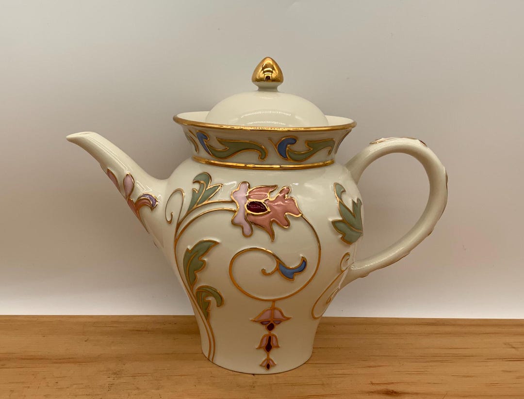 Vintage Lenox Teapot “guilded Garden”, Porcelain, 24k Gold Trim - Etsy