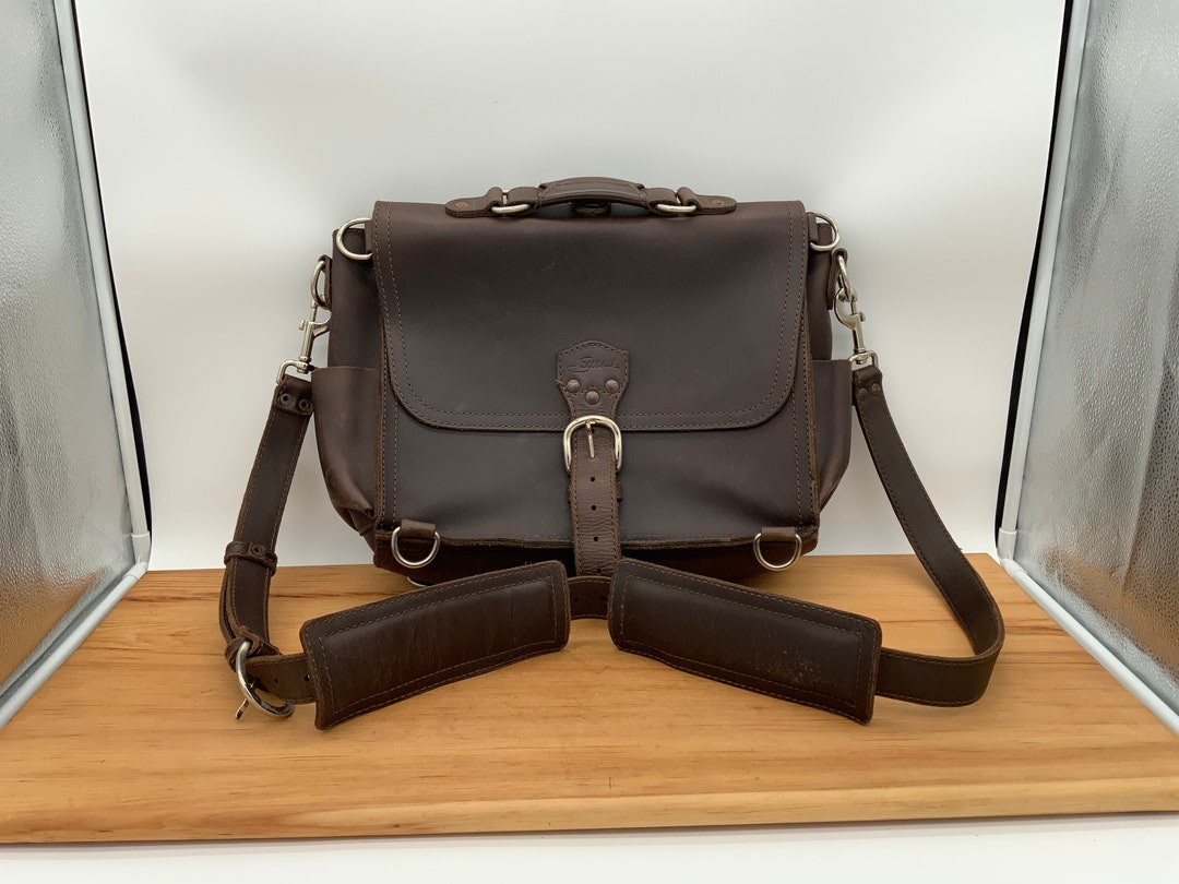 Saddleback, Dark Brown, Leather Briefcase, Bag With Strap - Etsy