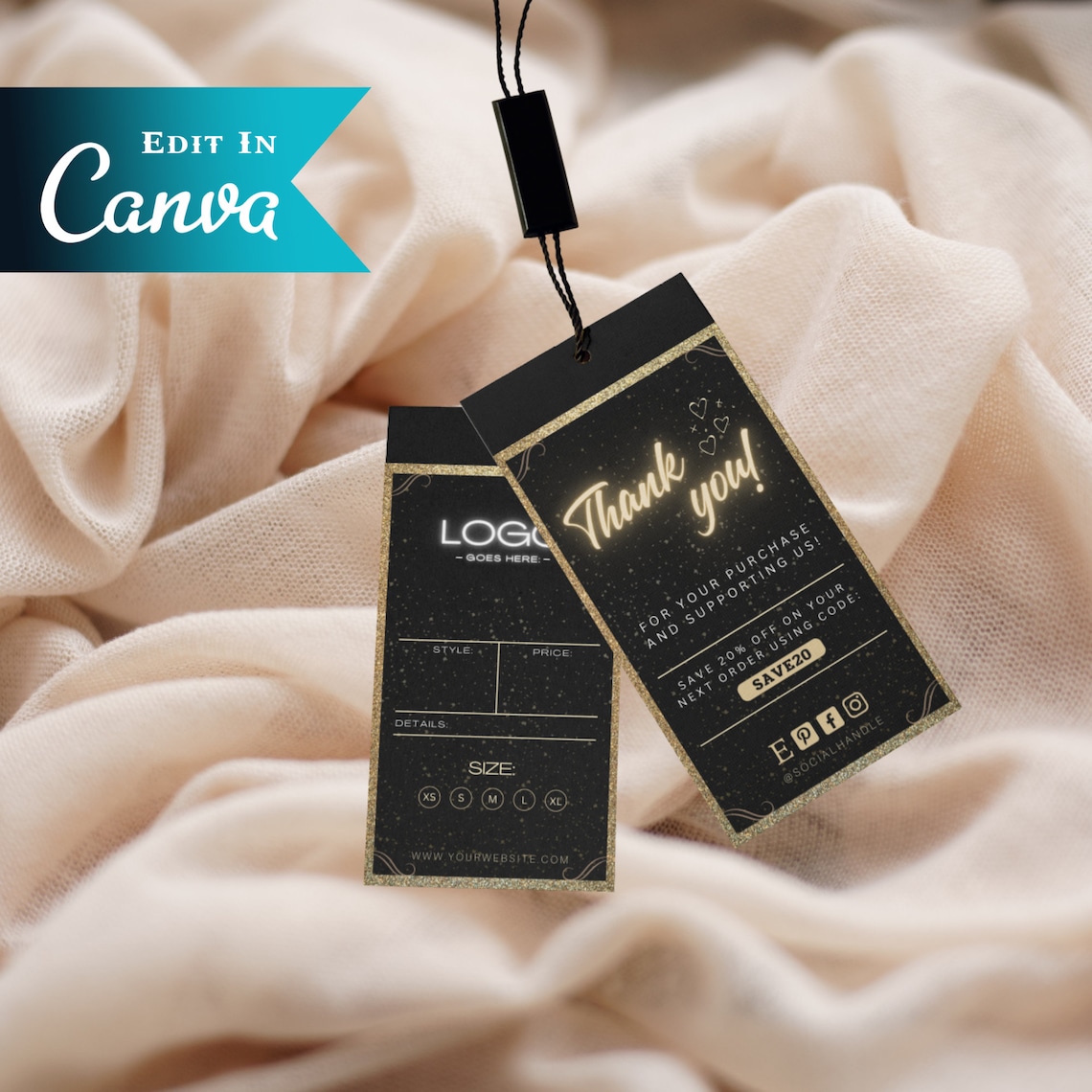 Editable Clothing Hang Tag Printable | Clothing Price Tag Template ...