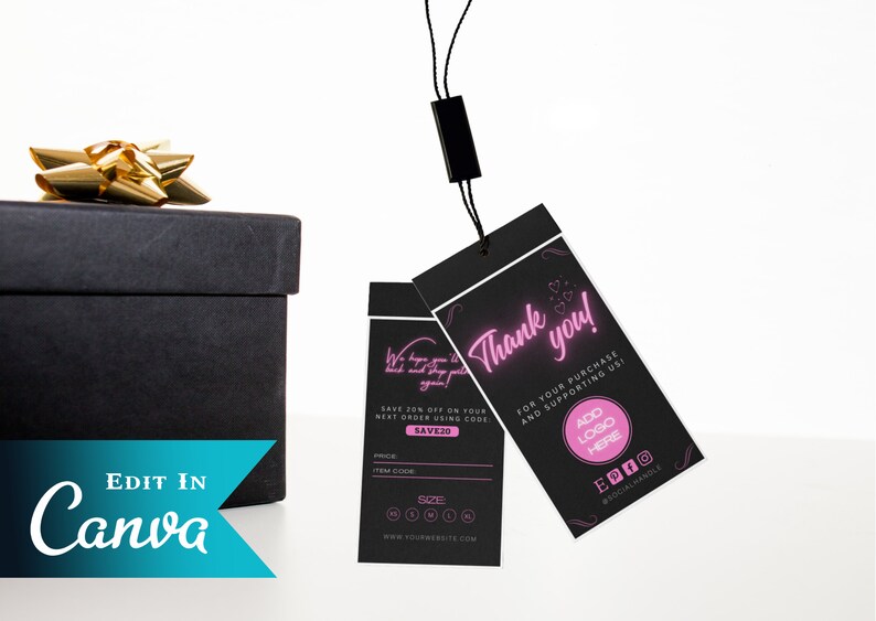 Editable Clothing Hang Tag Template | Luxury Brand Clothing Tags | Hang ...