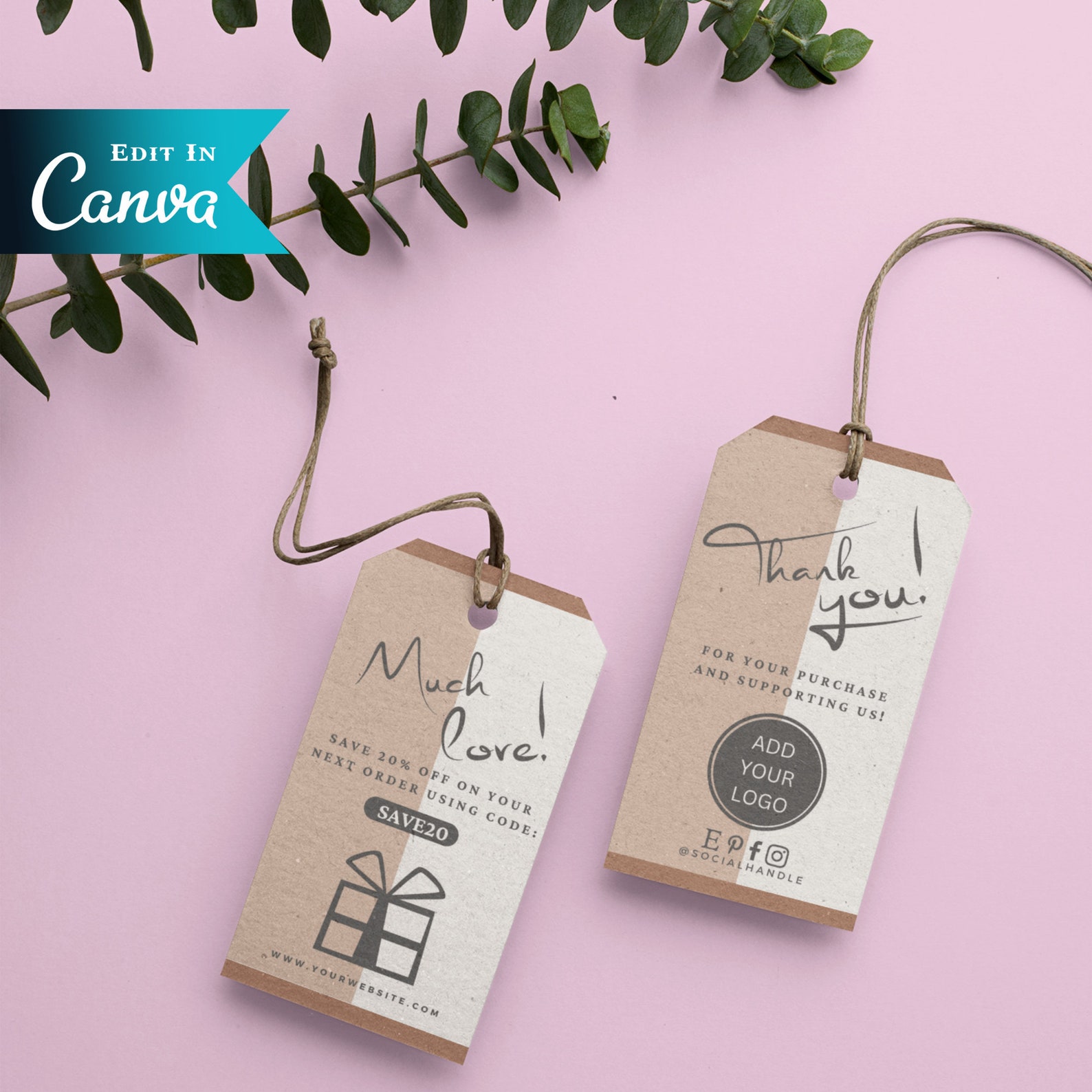 Editable Clothing Hang Tag Template | Clothing Tags | Hang Tag | Custom ...