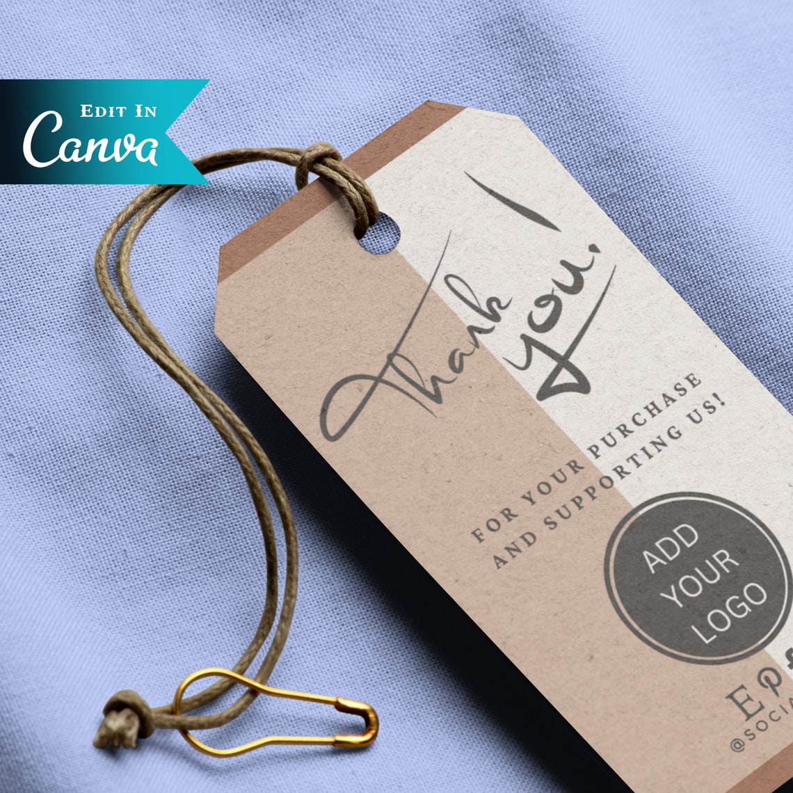 Editable Clothing Hang Tag Template | Clothing Tags | Hang Tag | Custom ...