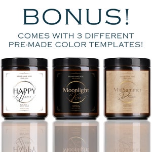 Printable Candle Label Template, Fancy Modern Candle Label Design ...