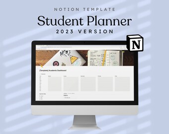 Notion Template Student Planner Education Planner School Planner for Notion Assignment Tracker ...