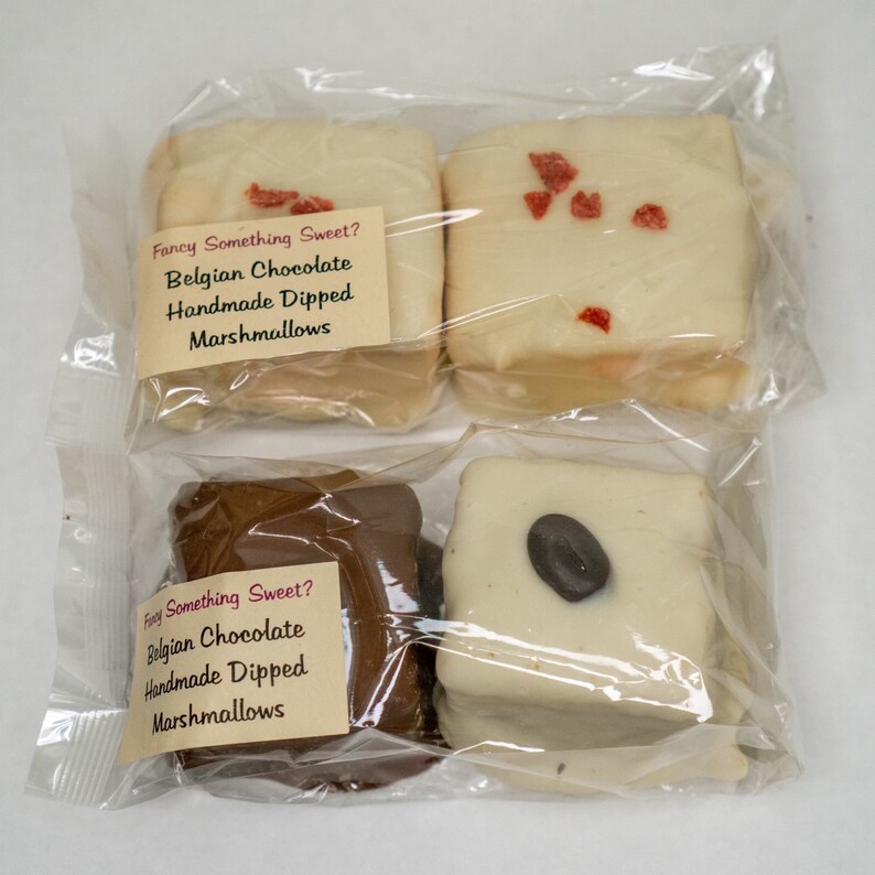 4 Chocolate Dipped Marshmallows, Confectionery, Birthday, Christmas ...