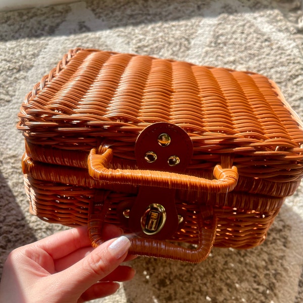 Wicker Suitcase - Etsy