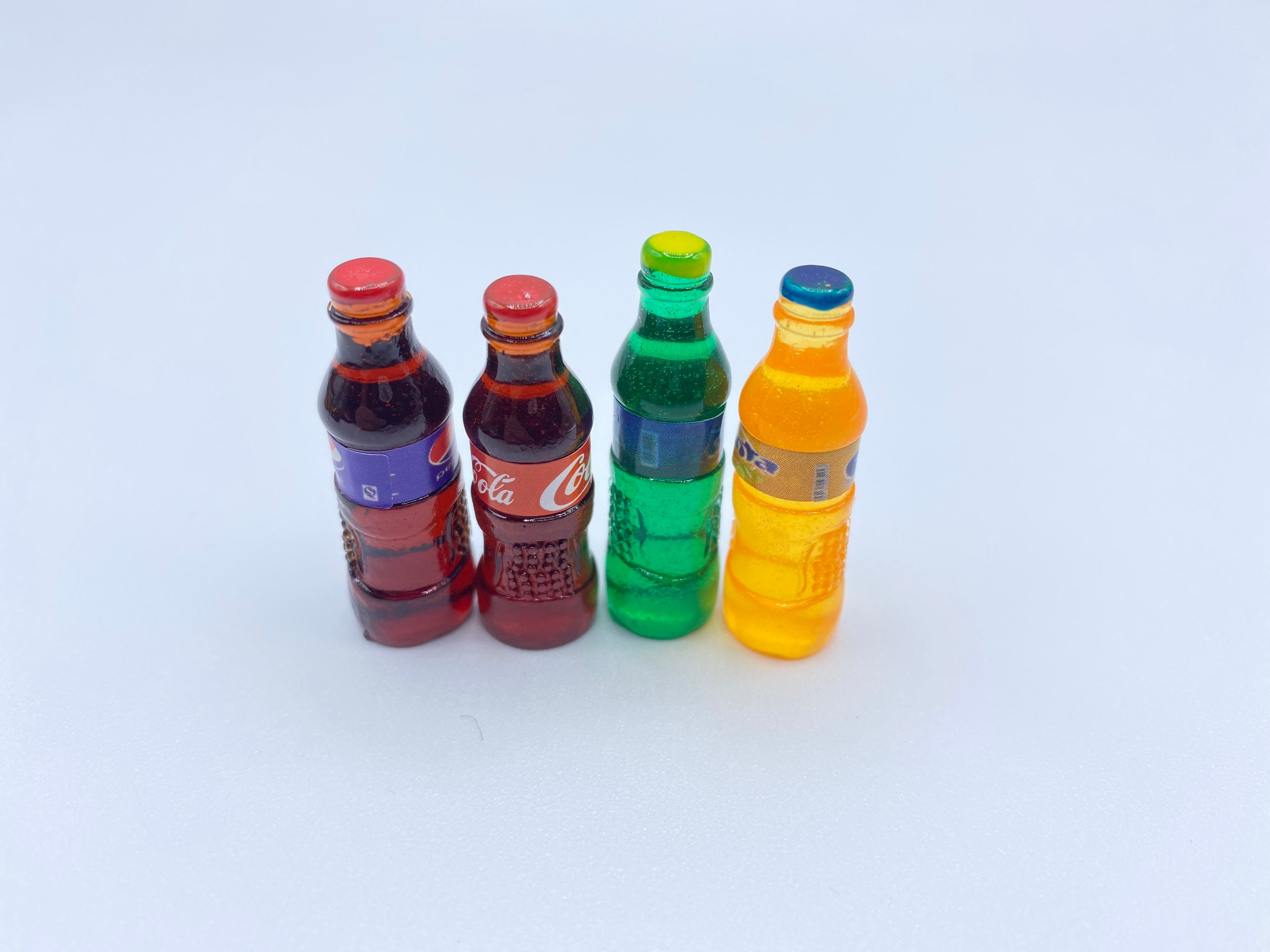 1:12 Coke Pepsi Sprite Fanta Soda Bottle Miniatures Random 4pcs for BJD ...