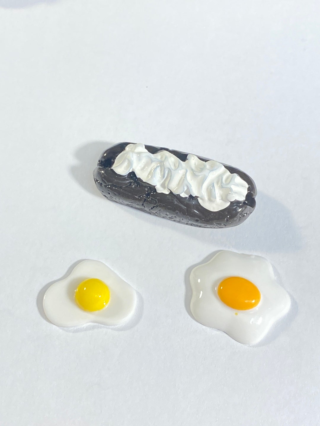 1:6 Sunny Side up Egg and Bread With Cream Miniature for Barbie BJD ...