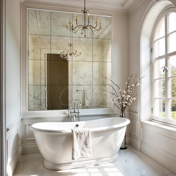 Distressed Antiqued Mirror Tiles - Etsy