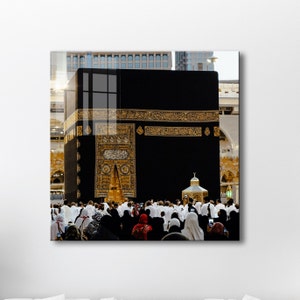 Makkah Glass Wall Art - Kabaa Wall Art - Islamic Wall Art - Etsy UK