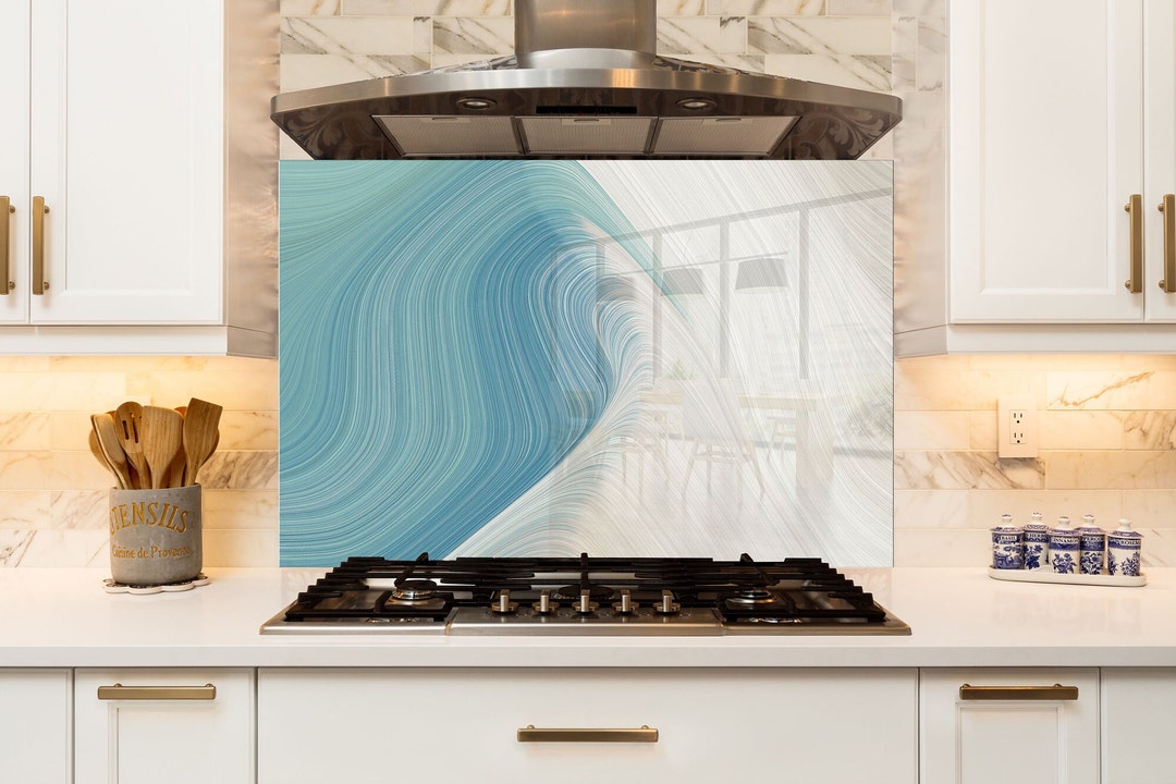 Custom Tempered Glass Kitchen Backsplash: Heat & Break Resistant - Etsy