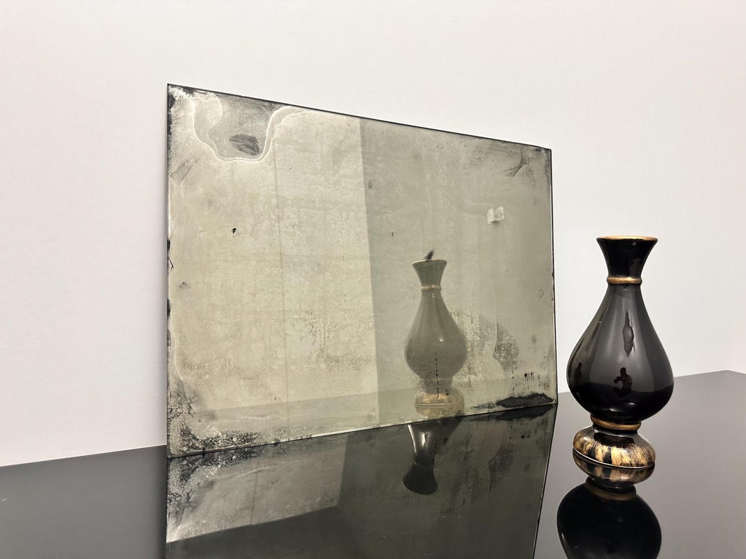 Antique Mirror Tiles With a Distressed, Oxidized Finish, Featuring ...