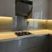 Metallic Grey Tempered Glass Kitchen Backsplash: Heat Resistant Cooker ...