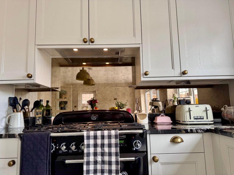 Antique Kitchen Backsplash Mirrored Tiles - Custom Size Available - Etsy