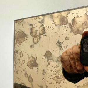 Splash Bronze Antique Mirror Tiles: Handcrafted Aged Patina - Etsy