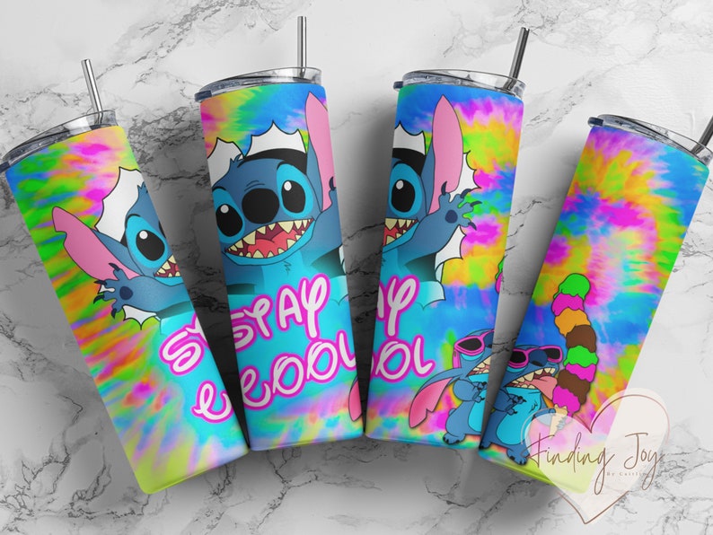 Personaje de dibujos animados de Stitch comiendo helado, envoltura de ...