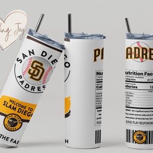 San Diego Padres MLB Baseball, 20 Ounce Stainless Steel Tumbler Cup ...