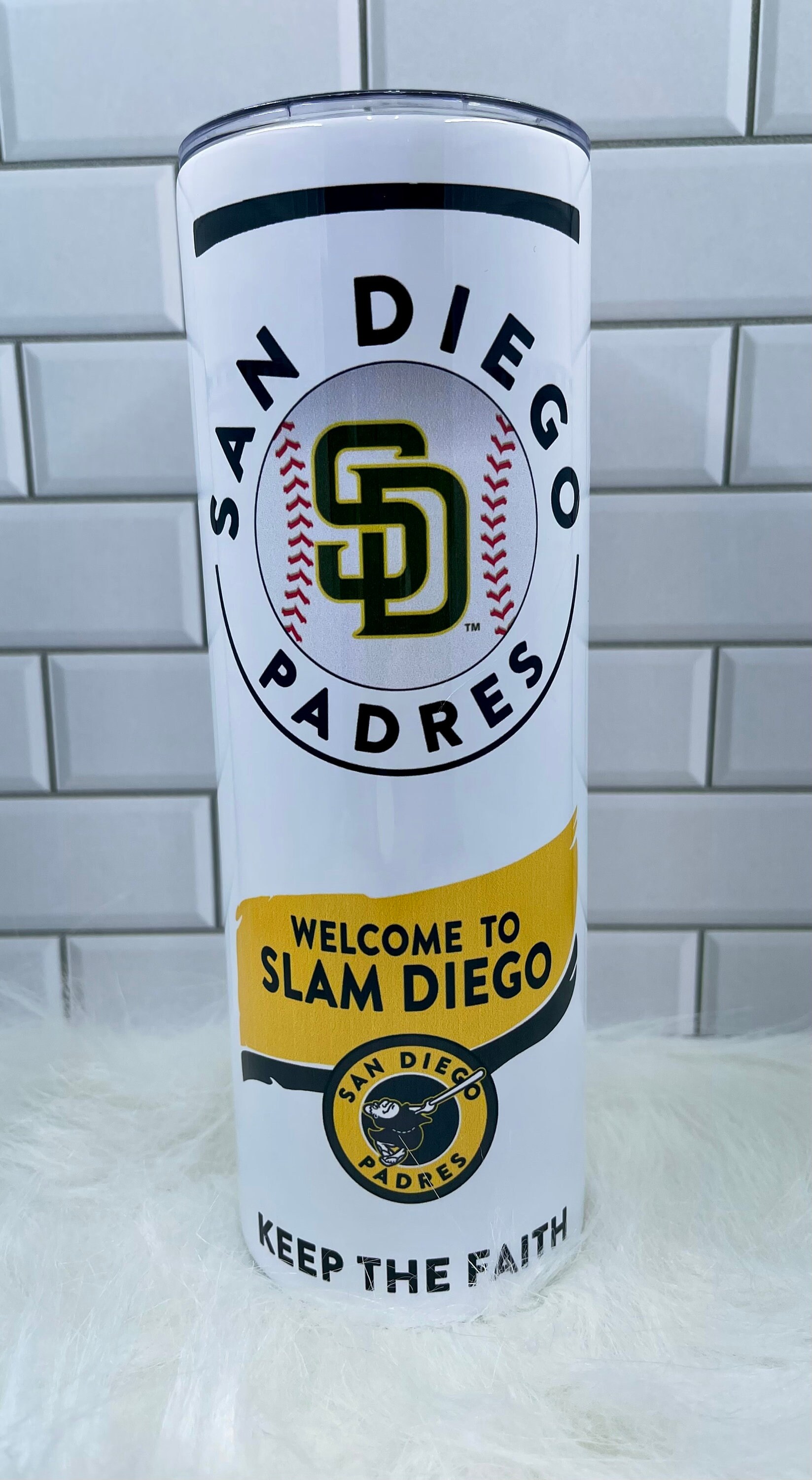 San Diego Padres MLB Baseball, 20 Ounce Stainless Steel Tumbler Cup ...
