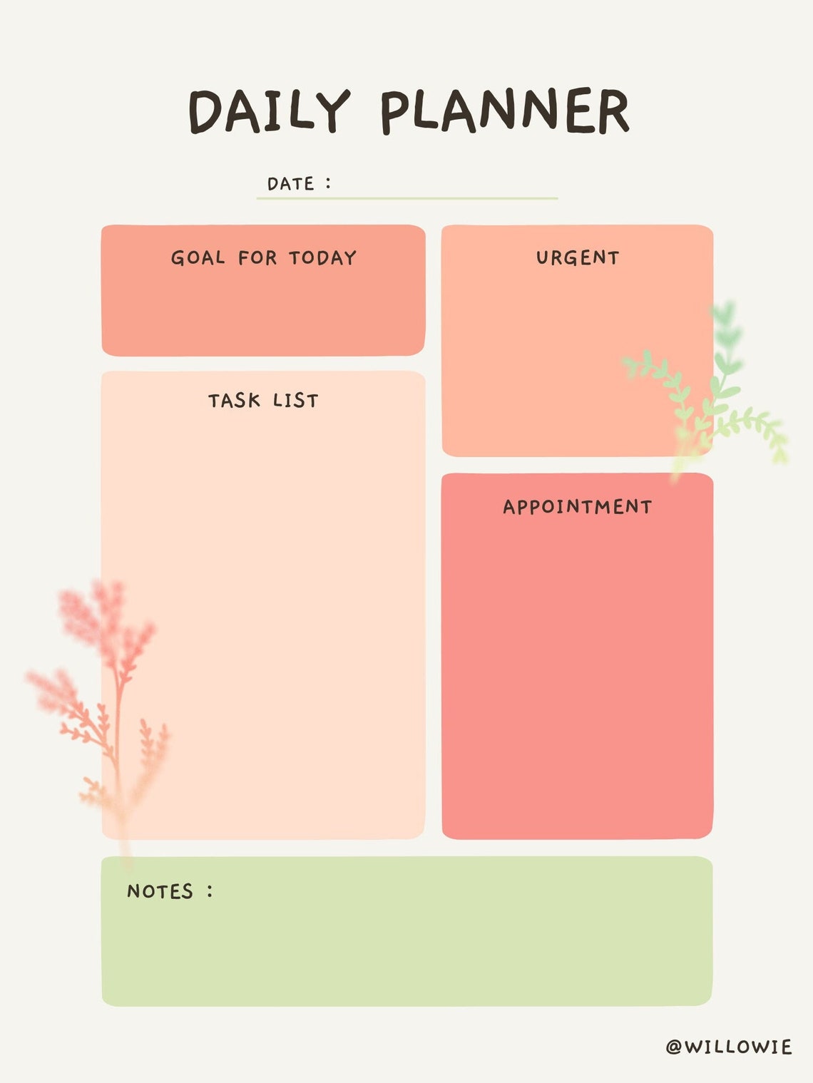 Aesthetic Digital Daily Planner - Etsy