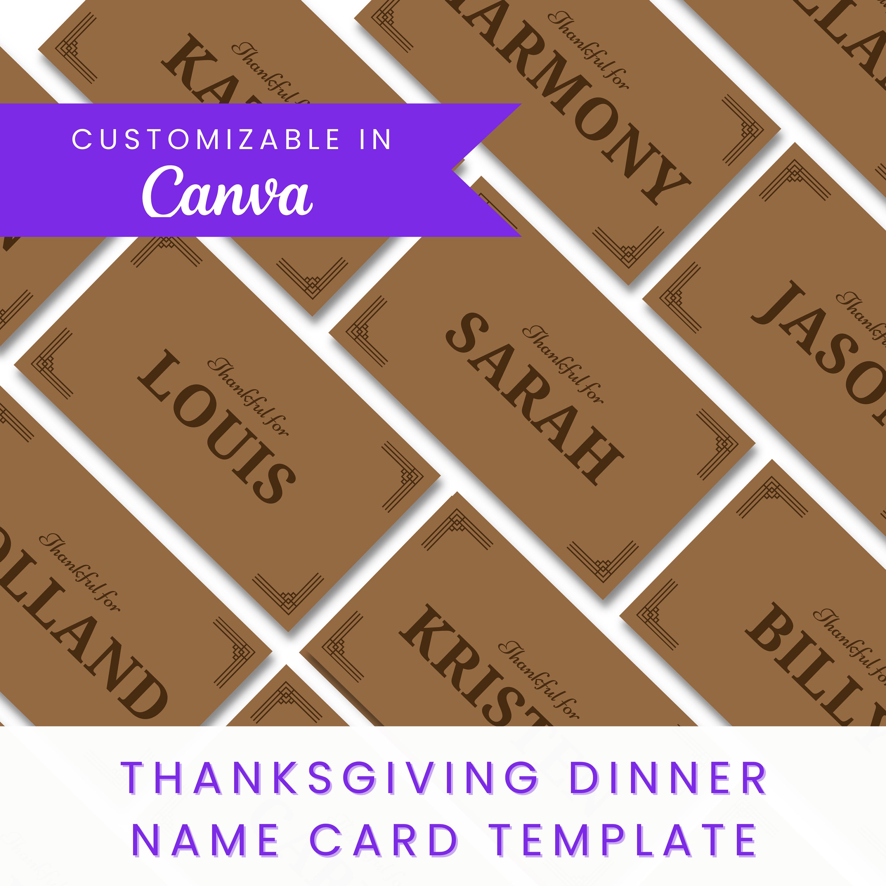 Customizable Dinner Name Cards Table Placement Cards - Etsy