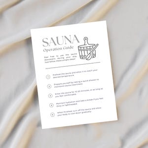 Sauna Operation Guide Template – Editable Canva Template – Airbnb ...