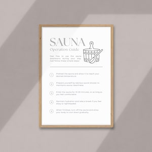 Sauna Operation Guide Template – Editable Canva Template – Airbnb ...
