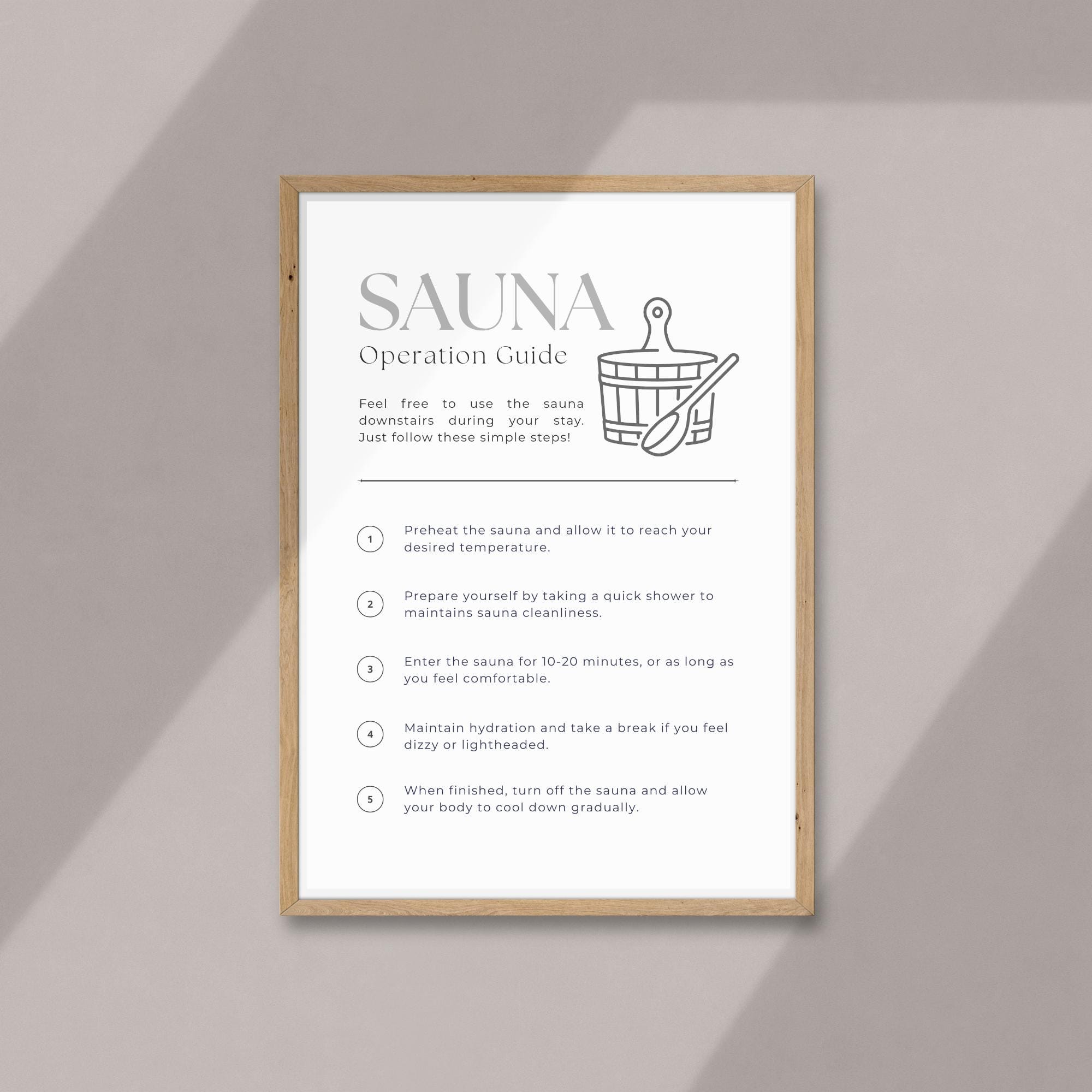 Sauna Operation Guide Template – Editable Canva Template – Airbnb ...