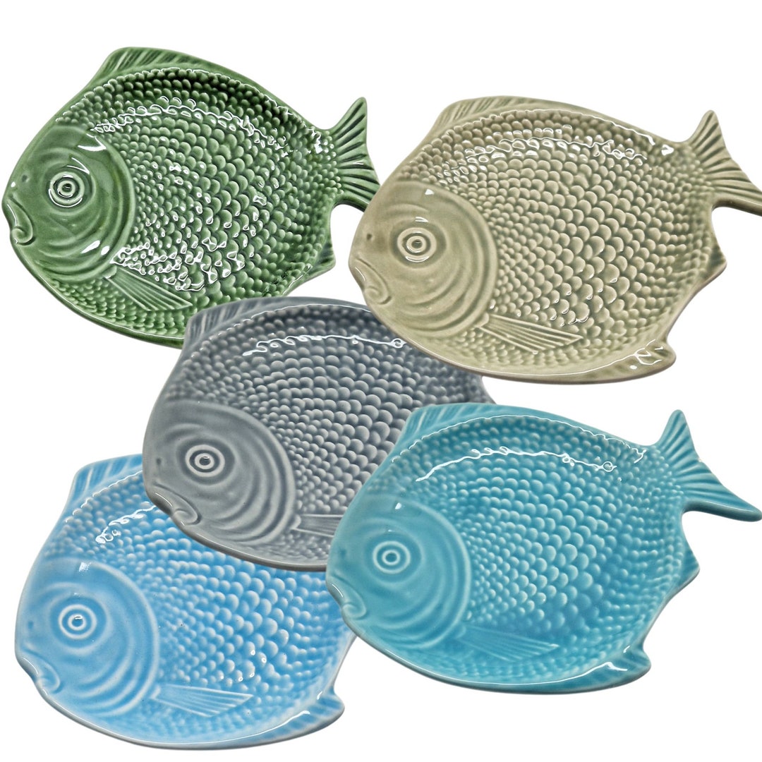 Ceramic Fish Plate, Lovely Colors, Portuguese Handmade, Serving Tray ...