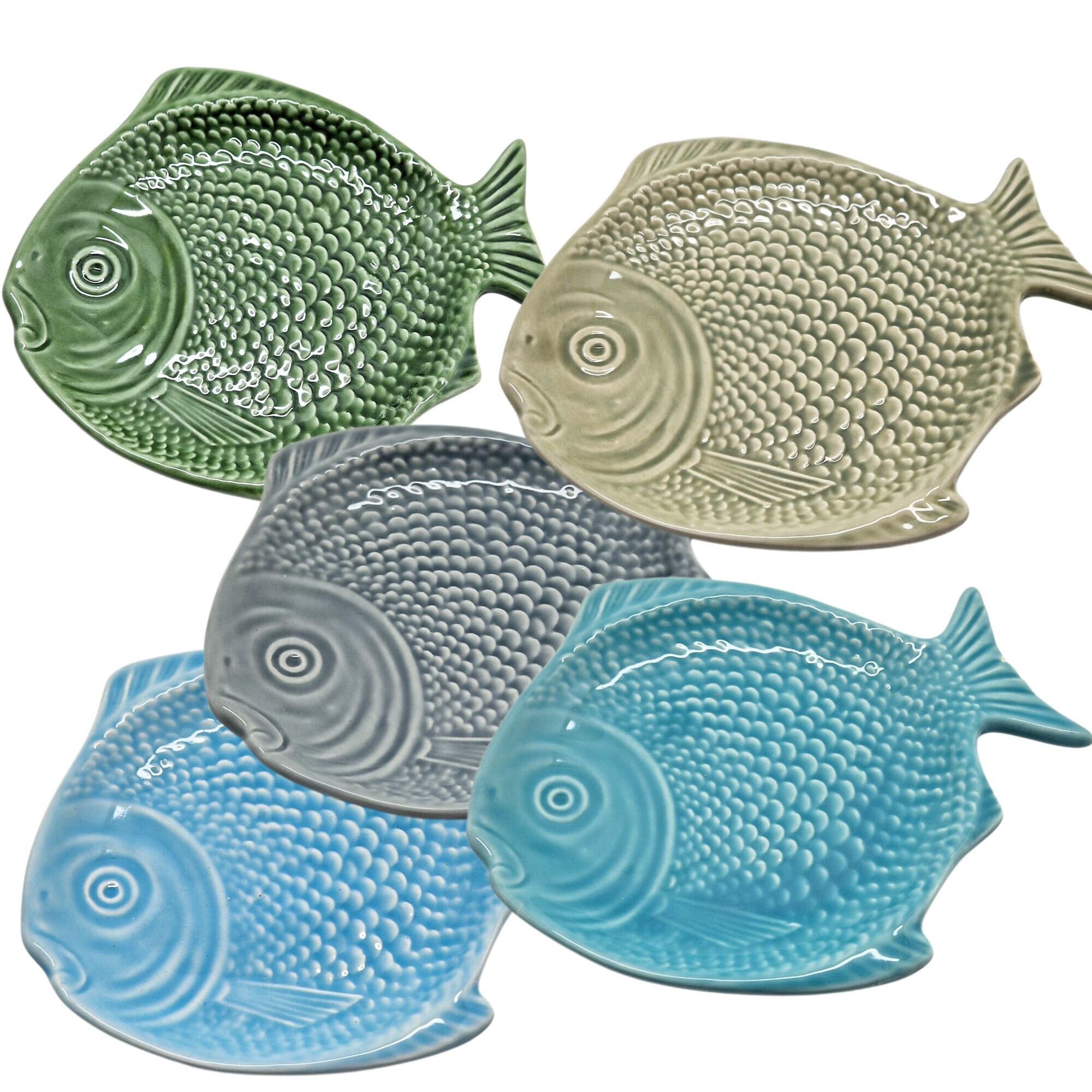 Ceramic Fish Plate, Lovely Colors, Portuguese Handmade, Serving Tray ...