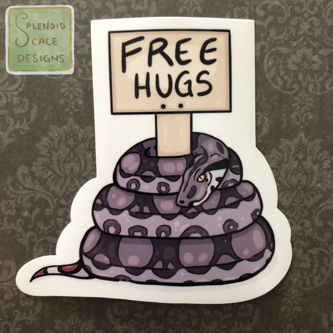 Free Hugs Boa Constrictor Snake Reptile Sticker - Etsy