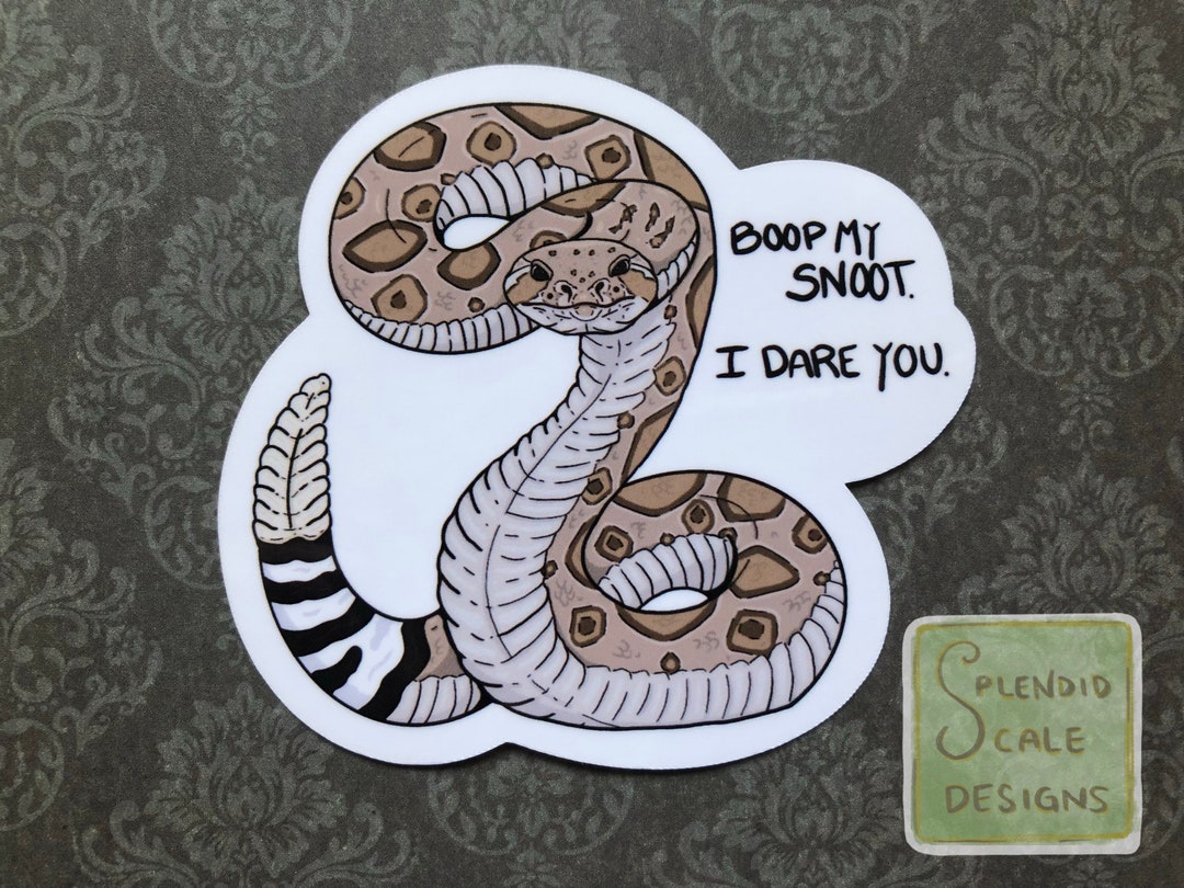 Rattlesnake Boop My Snoot I Dare You Reptile Sticker - Etsy