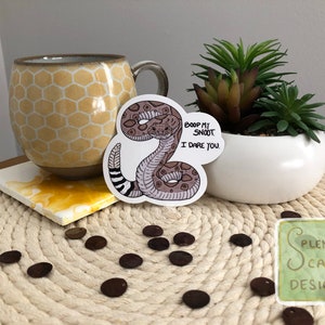 Rattlesnake Boop My Snoot I Dare You Reptile Sticker - Etsy