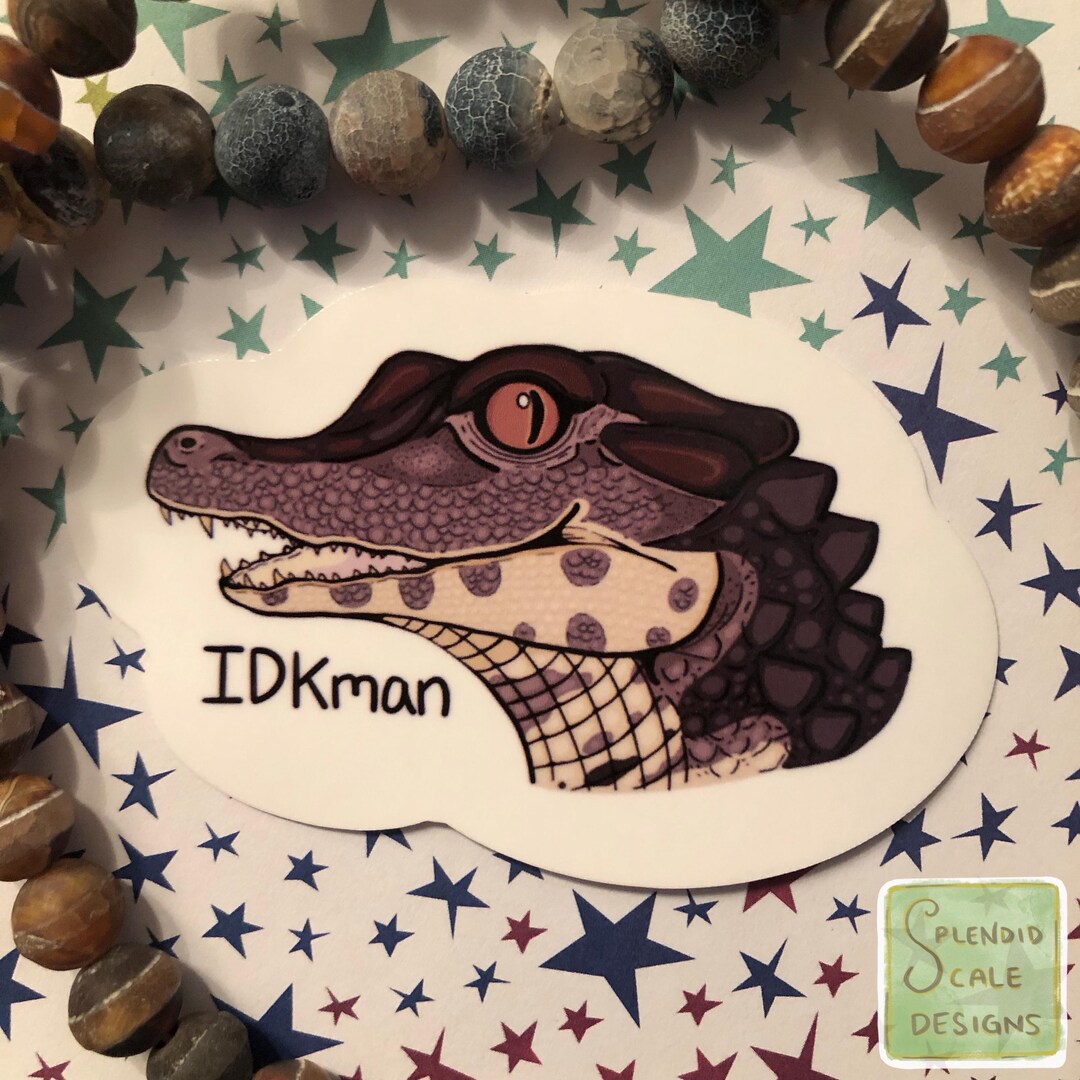 IDK Man Dwarf Caiman Reptile Sticker - Etsy
