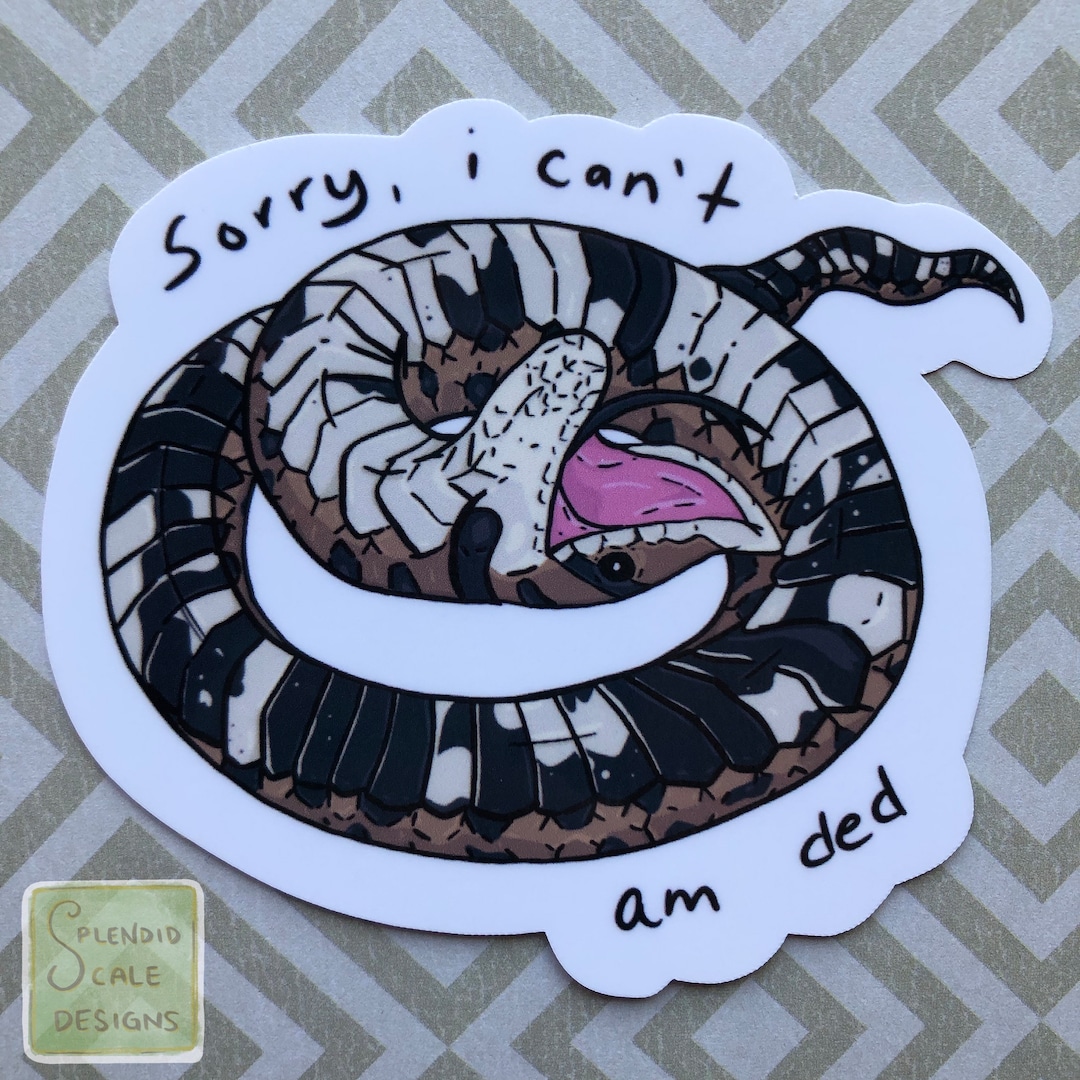 Hognose Snake Dramatic Playing Dead Funny Reptile Vinyl Sticker - Etsy