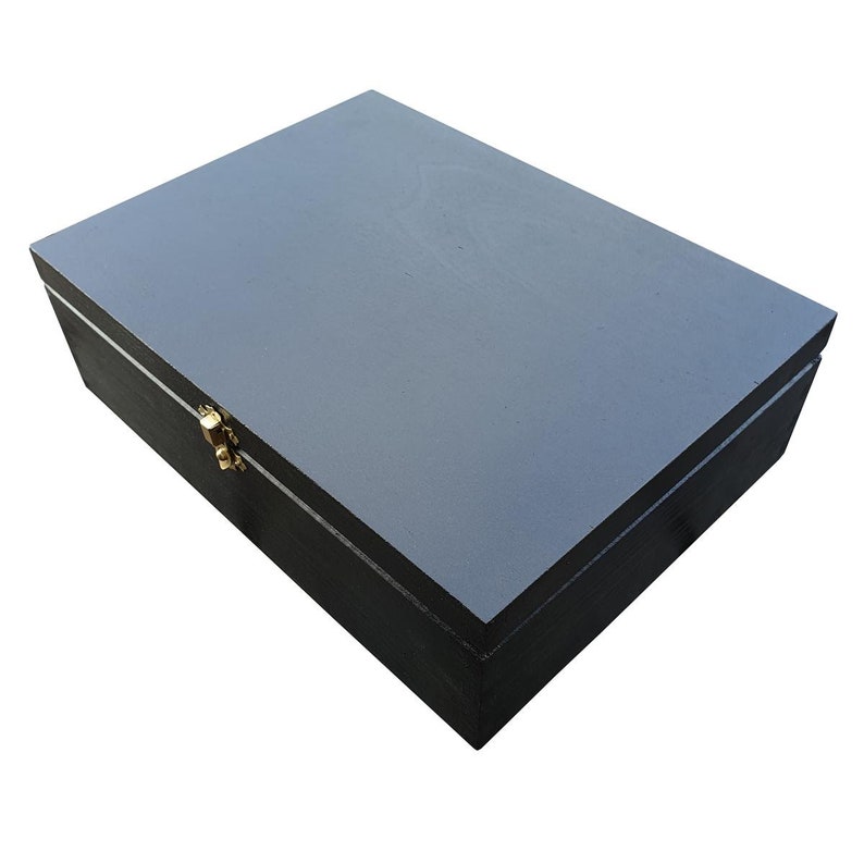 A4 Size Wooden Box, for Documents, With Lid Lockable Latch, the Box is ...