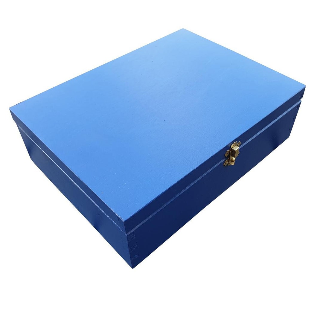 Wooden Box for Documents, A4 Size, With Lid, Closed With a Latch, the ...