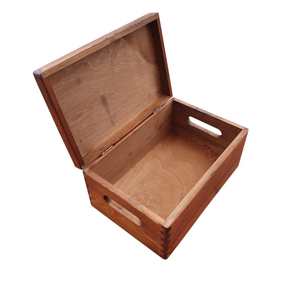 Wooden Box/chest With Handles. Wooden Jewelery Box, Hand Painted Wooden ...