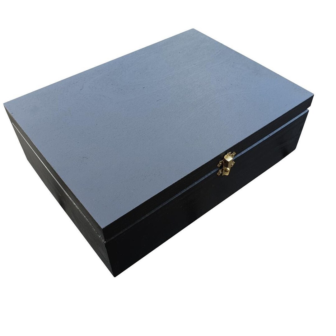 Wooden Box, for Documents, A4 Size, With Lid Lockable Latch, the Box is ...