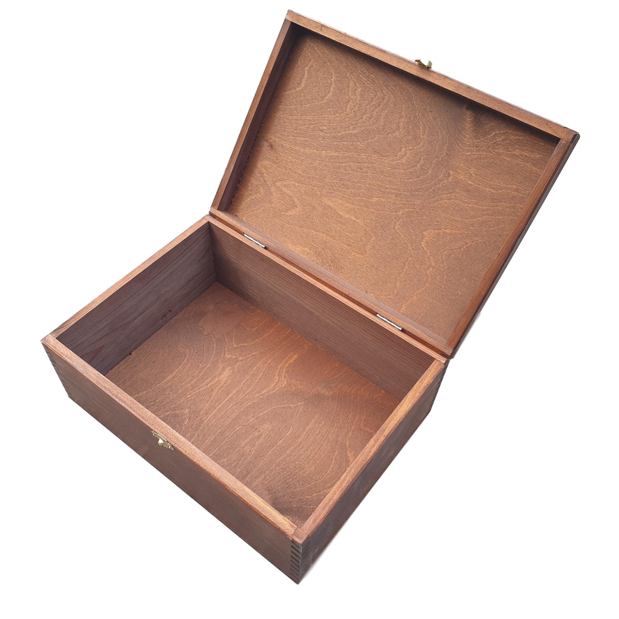 A4 Size Wooden Box for Documents With Lid Lockable Latch - Etsy UK